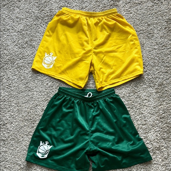 A4 | Shorts | Lot Of Two Mens Size Large Yellow And Green Basketball ...
